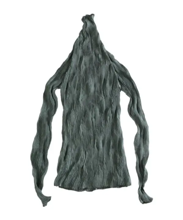 Issey Miyake Pleated High Neck Blouse