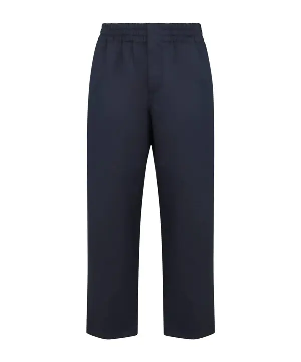 Bottega Veneta Silk And Cotton Twill Elasticated Straight Leg Trousers - Black