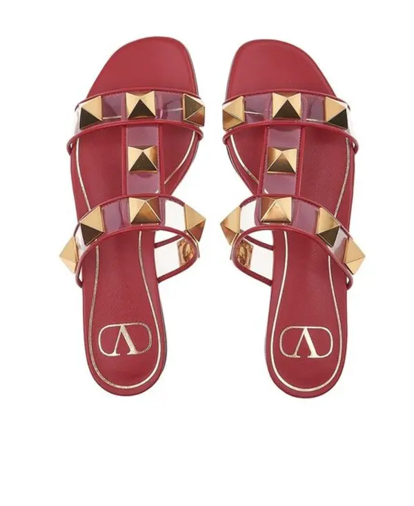 Valentino Garavani Studded Flat Sandals - Multicolor