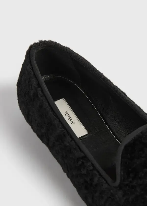 TOTEME Shearling-lined Penny Flats