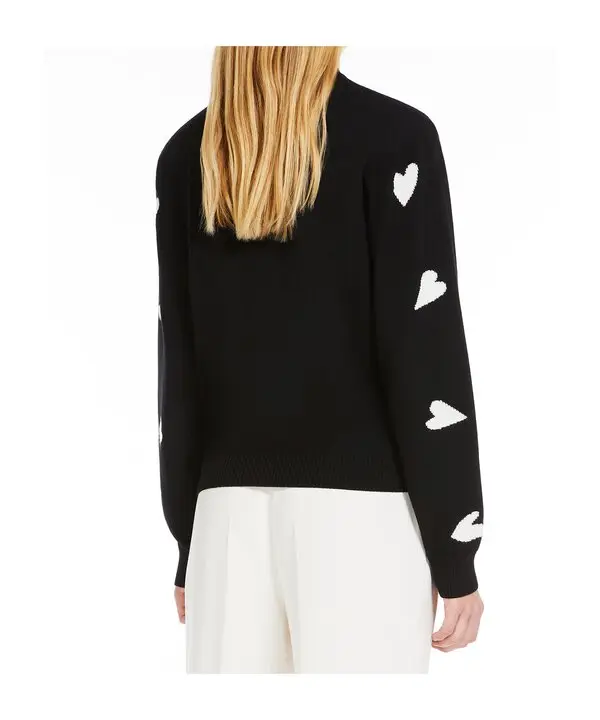 Max Mara Heart Pattern Wool Sweater