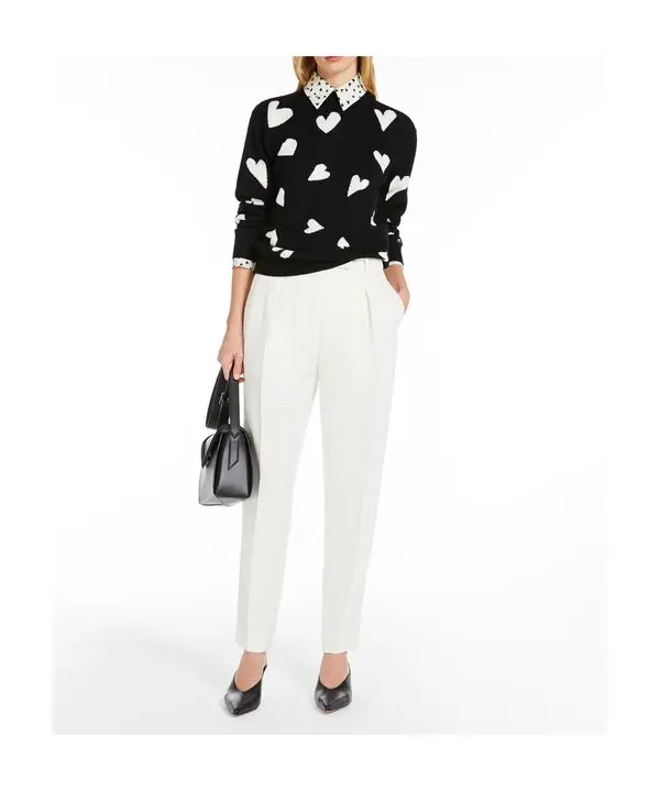Max Mara Heart Pattern Wool Sweater