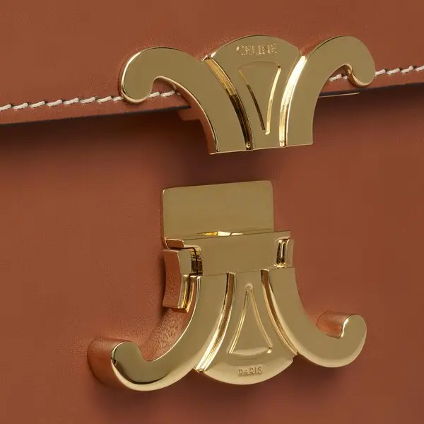 Celine Classique Triomphe Bag In Natural Calfskin - Tan