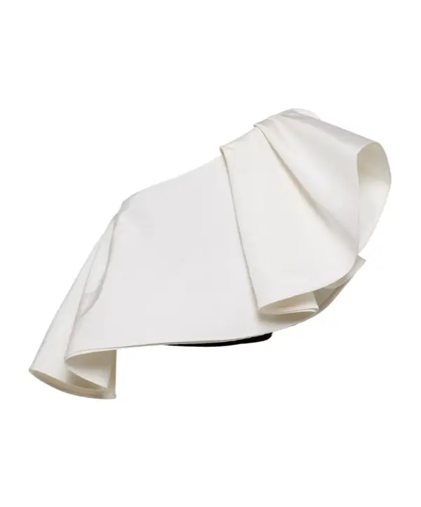 Carolina Herrera One-shoulder Ruffled Silk Top