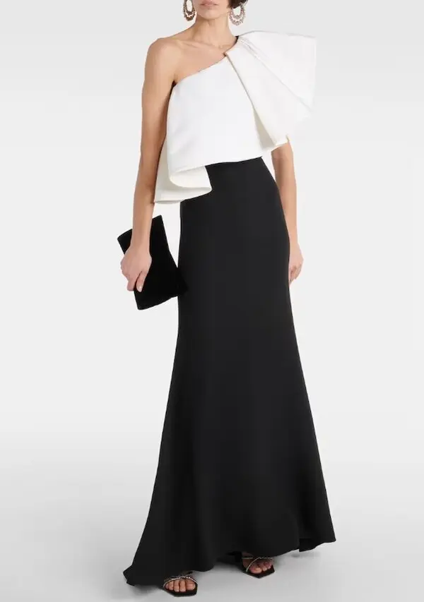Carolina Herrera One-shoulder Ruffled Silk Top