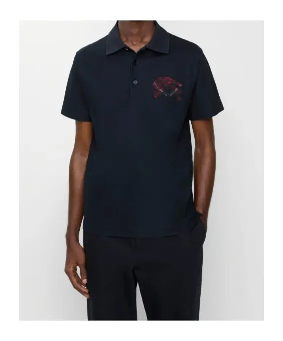Burberry Ekd Check Cotton Polo Shirt