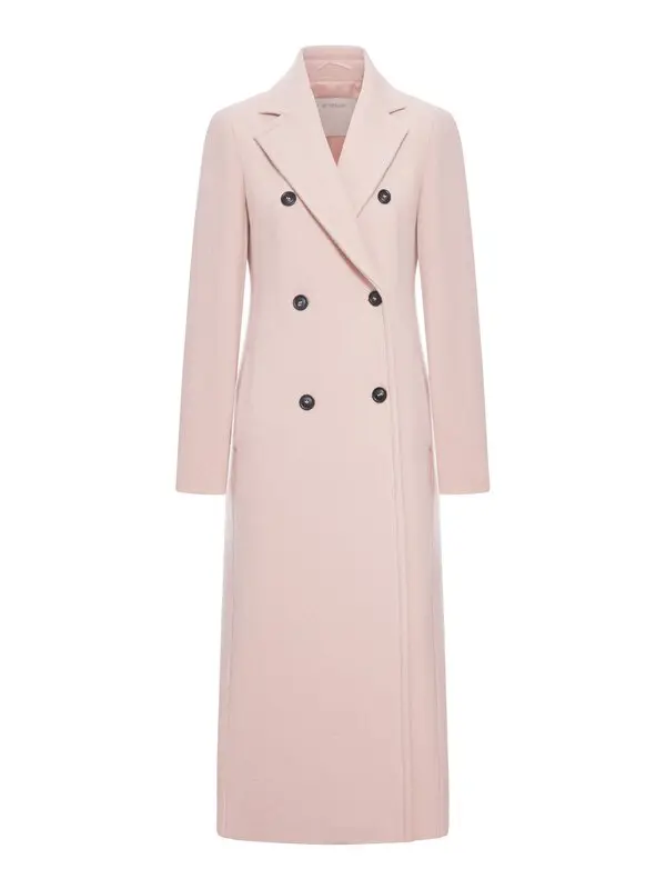 Sportmax Comune Double-breasted Long Coat - Pink