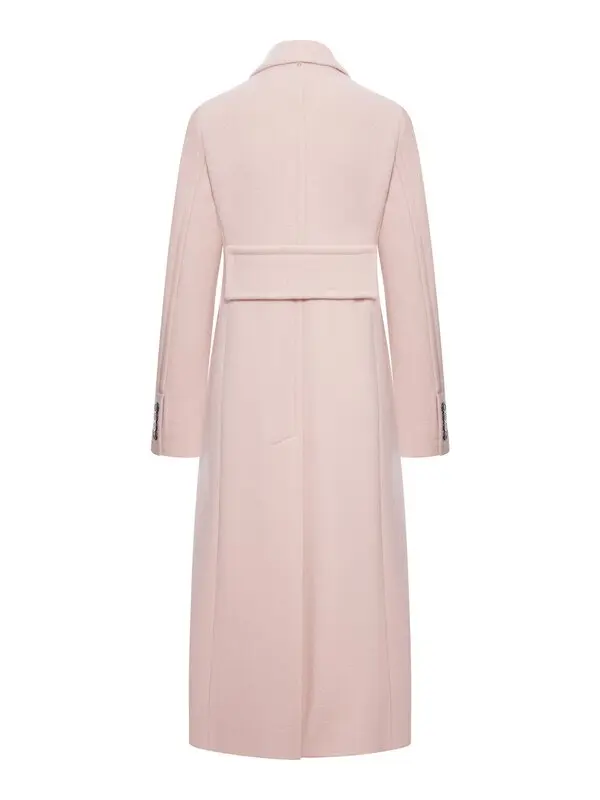 Sportmax Double-breasted Long Coat - Pink