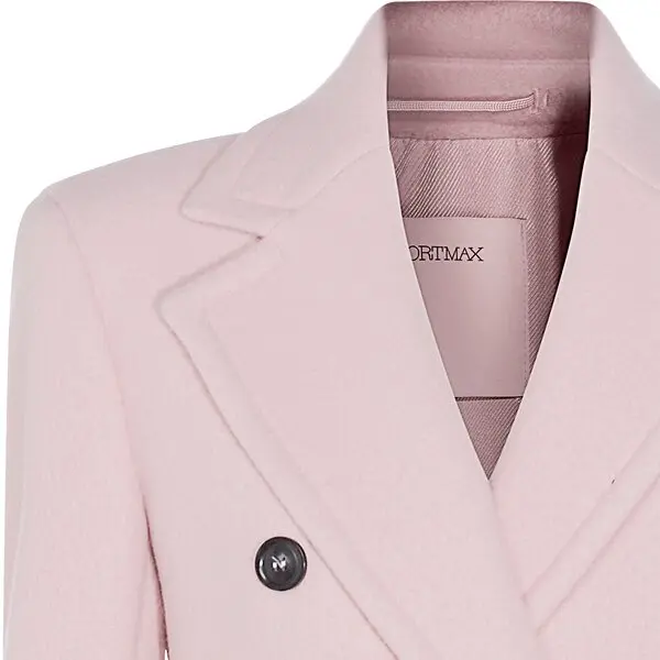 Sportmax Double-breasted Long Coat - Pink