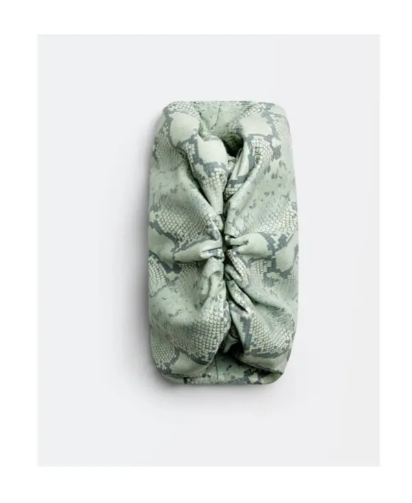 Bottega Veneta The Pouch Embossed Clutch Bag - Gray