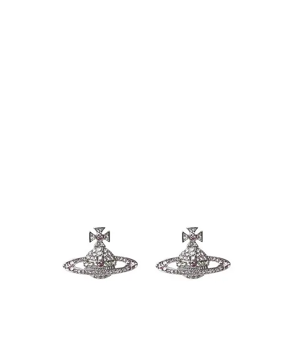 VIVIENNE WESTWOOD Logo Embellished Earrings - Gray