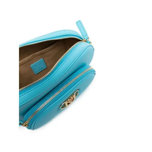 Mcm Mode Travia Logo Plaque Mini Crossbody Bag - Blue