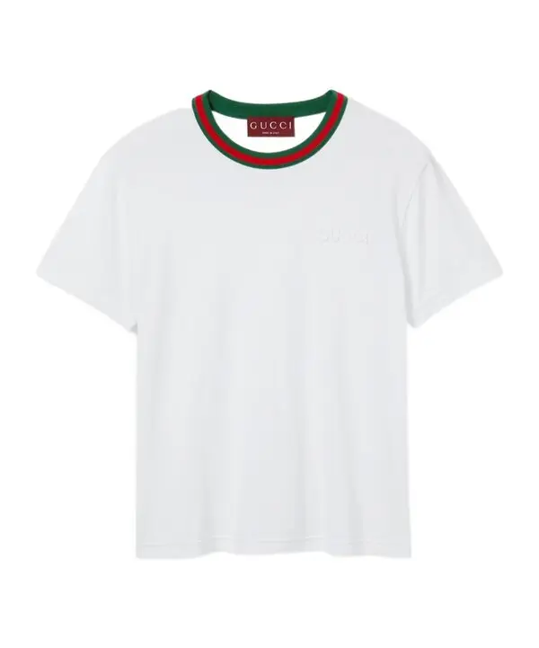 Gucci Logo Detailed Crewneck T-shirt - White
