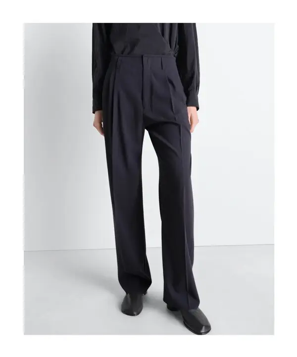 LEMAIRE Soft Tailored Pleated Trousers - Onyx