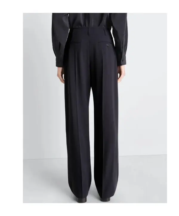 LEMAIRE Soft Tailored Pleated Trousers - Onyx