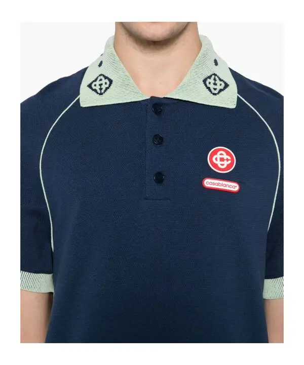 Casablanca Pique Short-sleeved Polo Shirt