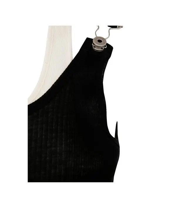 JEAN PAUL GAULTIER Sleeveless Ribbed Maxi Dress - Black