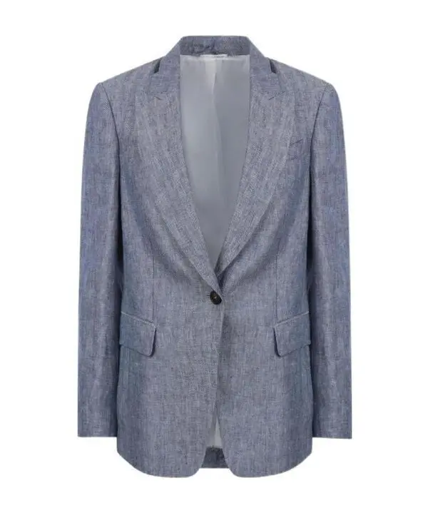 Brunello Cucinelli Single-breasted Tailored Blazer - Gray