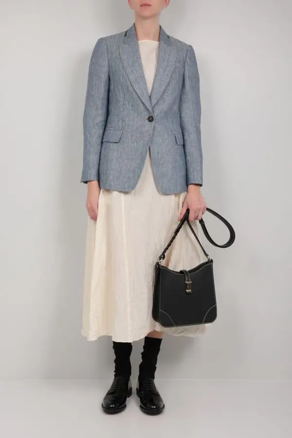 Brunello Cucinelli Single-breasted Tailored Blazer - Gray