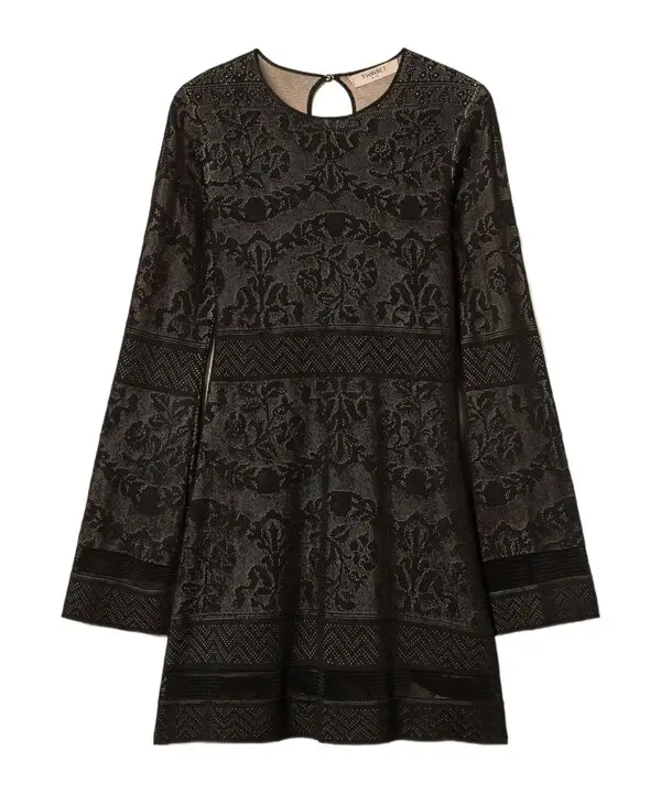 TWINSET Long-sleeve Mini Dress - Black