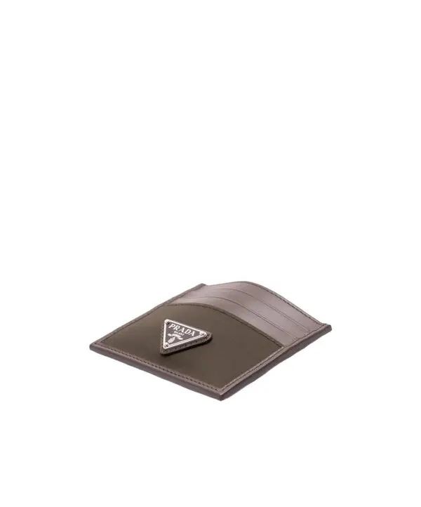 Prada Triangle-logo Two-toned Cardholder - Brown