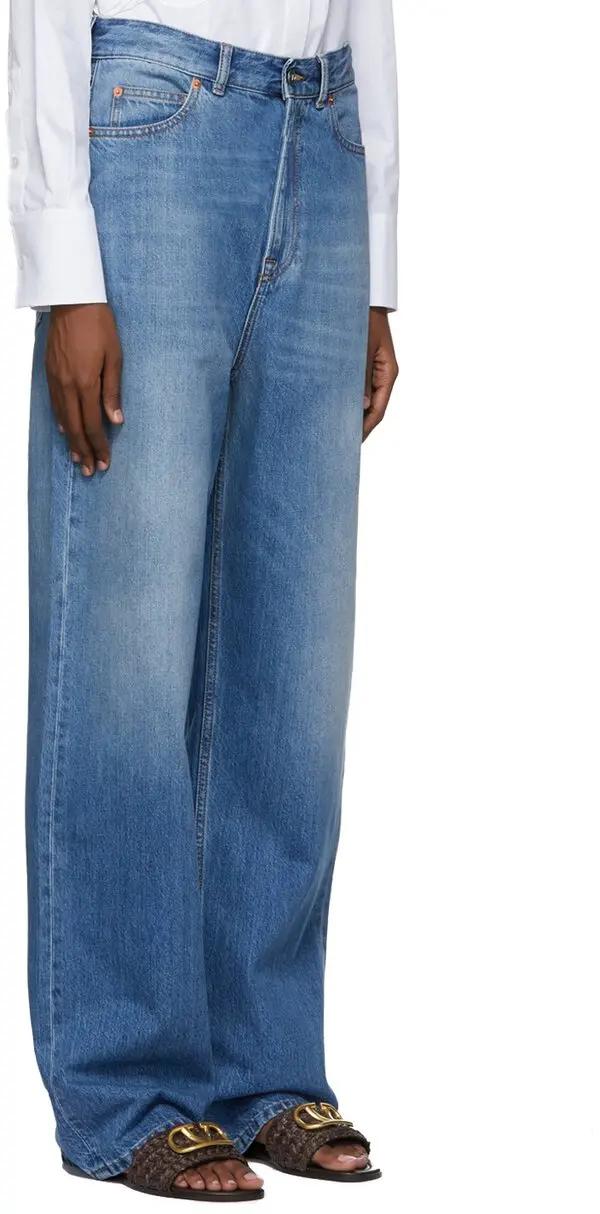 Valentino Garavani Archive 1985 Print Washed Denim Jeans