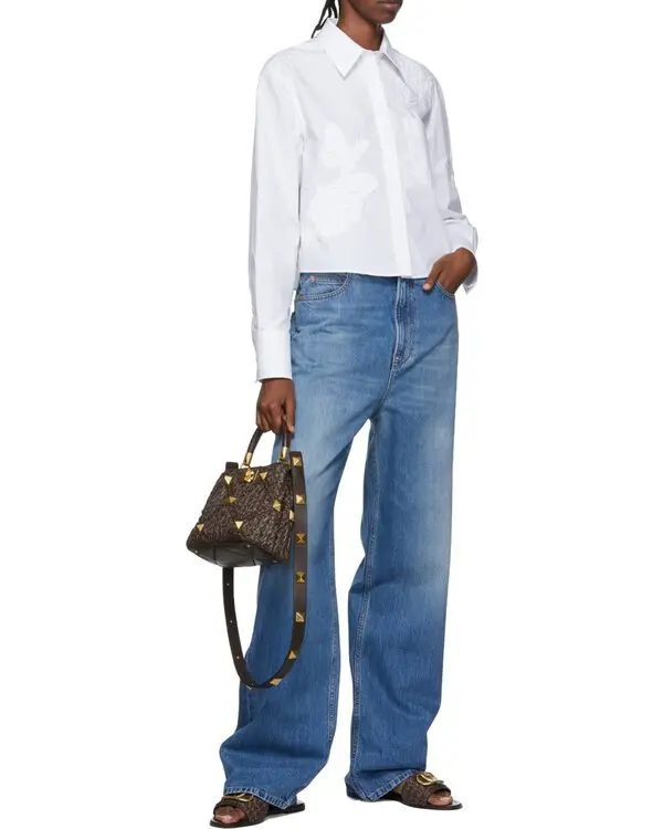 Valentino Garavani Archive 1985 Print Washed Denim Jeans