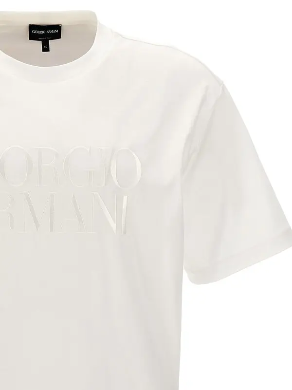 Giorgio Armani Logo Embroidered Crewneck T-shirt