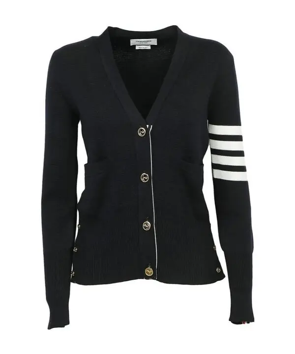 Thom Browne 4-bar Stripe Cardigan - Navy Blue