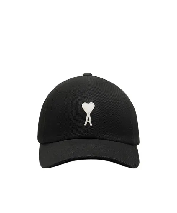 Ami Logo Patch Baseball Cap - Black