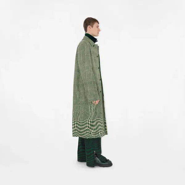 Burberry Houndstooth Pattern Wide-leg Trousers