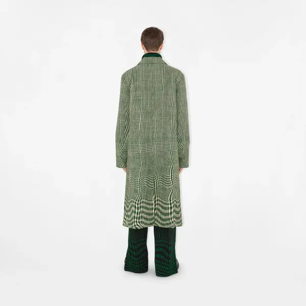 Burberry Houndstooth Pattern Wide-leg Trousers