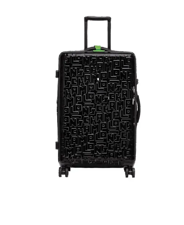 Longchamp Lgp Monogrammed Travel Suitcase - Black