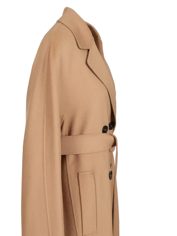 Max Mara Long Double-breasted Belted Coat
