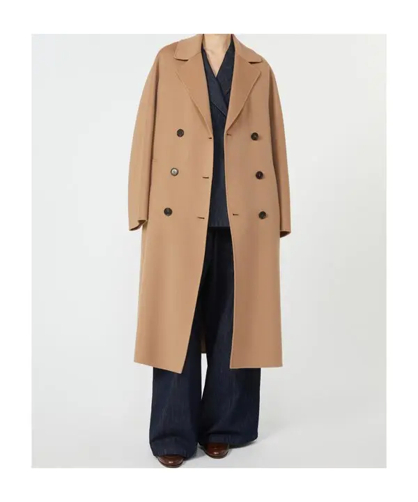 Max Mara Long Double-breasted Belted Coat
