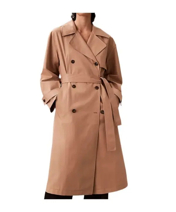Calvin Klein Belted Double-breasted Coat - Tannin