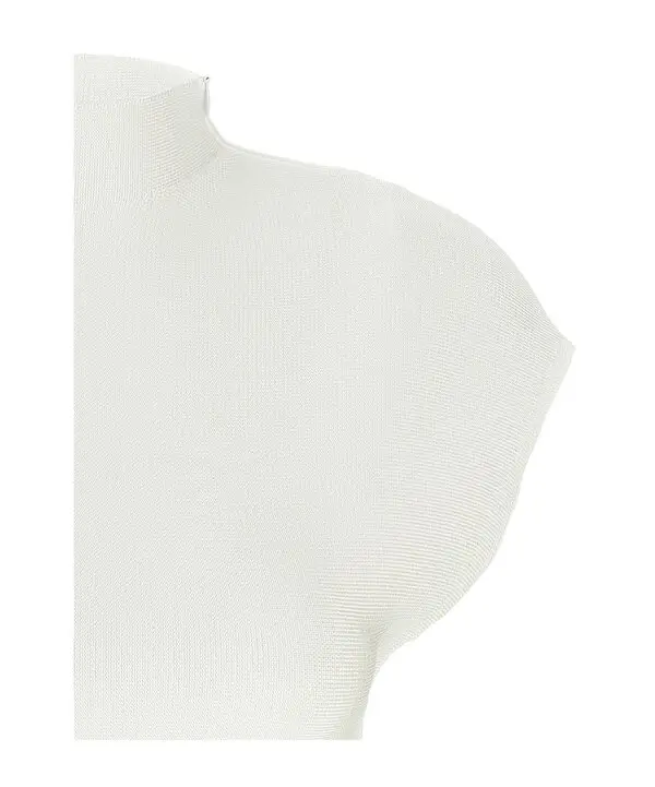 Khaite Andra Knitted Top - White