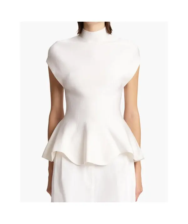 Khaite Andra Knitted Top - White
