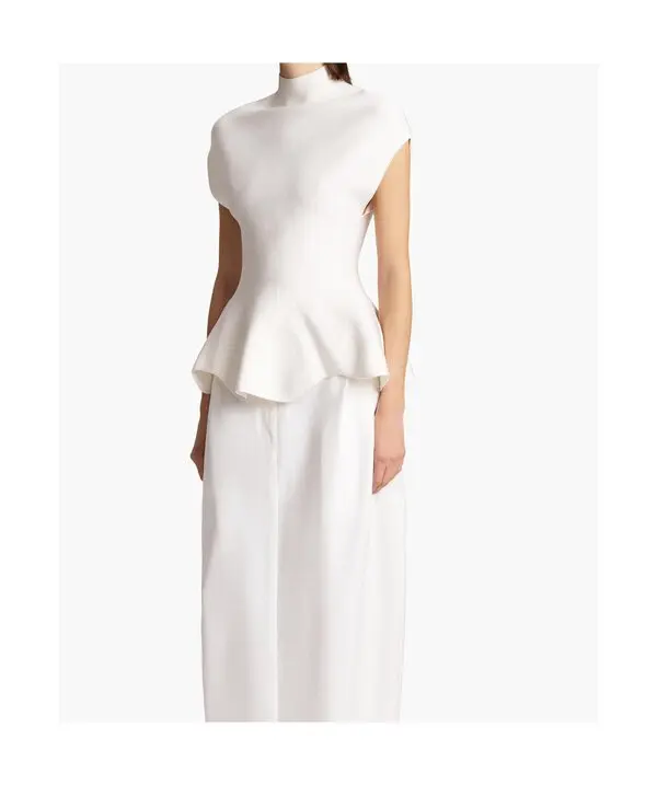 Khaite Andra Knitted Top - White