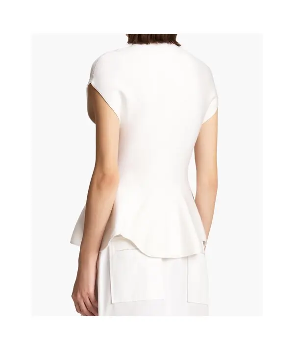 Khaite Andra Knitted Top - White