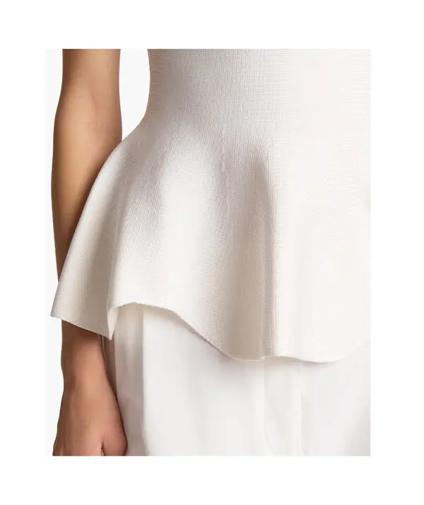 Khaite Andra Knitted Top - White