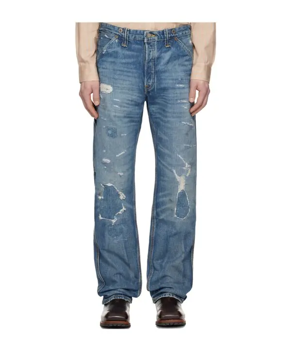 Ralph Lauren Distressed Straight-leg Jeans