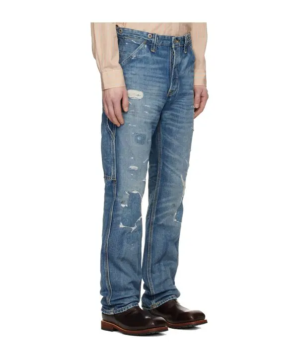 Ralph Lauren Distressed Straight-leg Jeans
