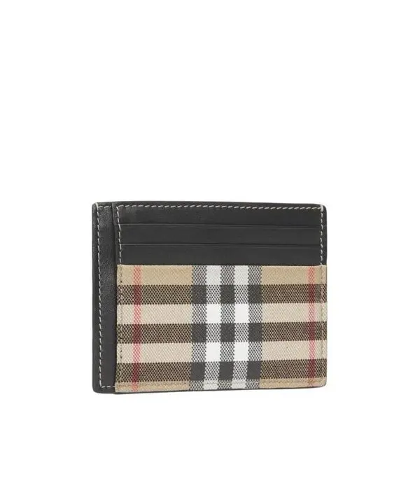 Burberry Vintage Check Canvas Cardholder - Black