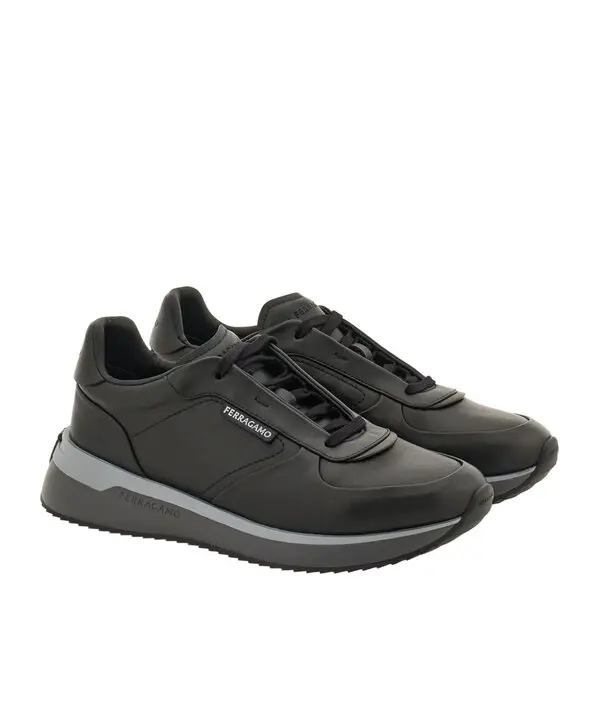 FERRAGAMO Low Top Sneakers - Black