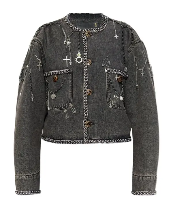 R13 Embellished Denim Jacket