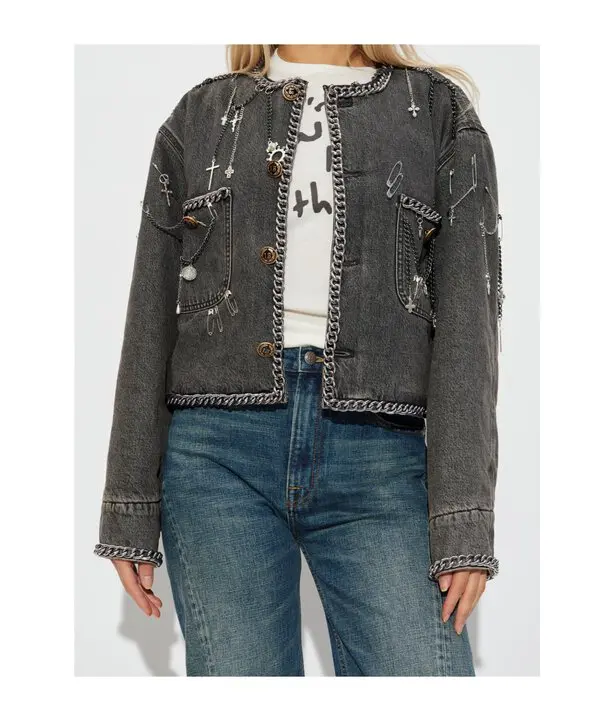 R13 Embellished Denim Jacket