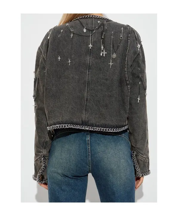 R13 Embellished Denim Jacket
