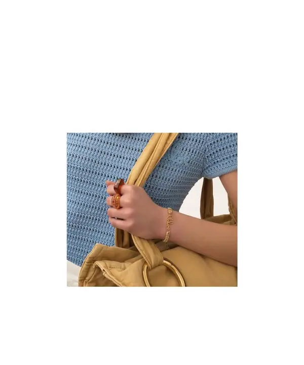 Chloé Logo-plaque Braided Bracelet - Yellow