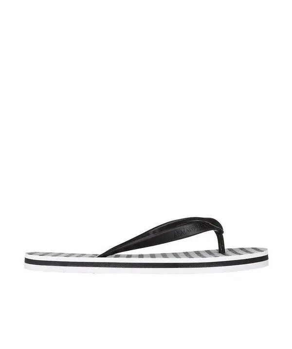 Emporio Armani Logo Flip Flops - White